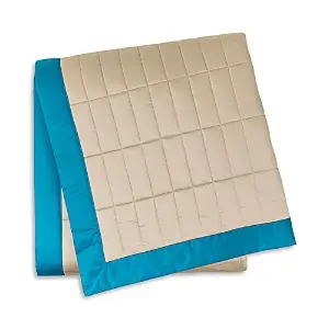 Frette Rectangular Quilt, King Beige/lagoon