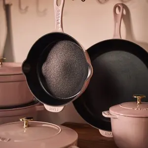 STAUB Cast Iron 11 Traditional Skillet - Grenadine