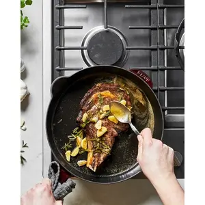 STAUB Cast Iron 11 Traditional Skillet - Grenadine
