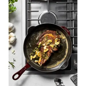 STAUB Cast Iron 11 Traditional Skillet - Grenadine