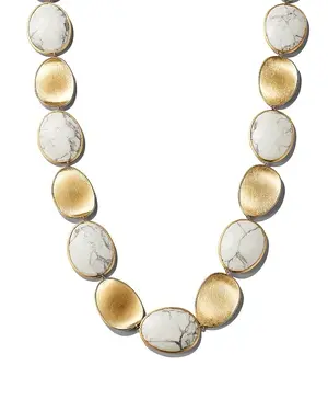 MARCO BICEGO Marco Bicego 18k Yellow Gold Lunaria Howlite Petal Necklace