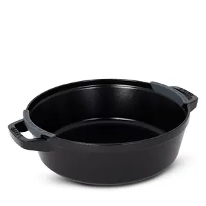 STAUB 4 Pc. Stackable Enameled Cast Iron Set - Black