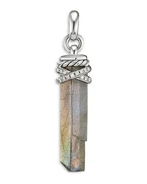 David Yurman Sterling Labradorite And Diamond Amulet