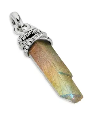 David Yurman Sterling Labradorite And Diamond Amulet