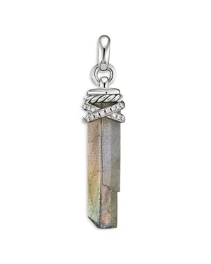 David Yurman Sterling Labradorite And Diamond Amulet