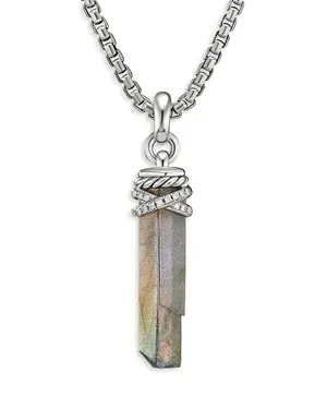 David Yurman Sterling Labradorite And Diamond Amulet