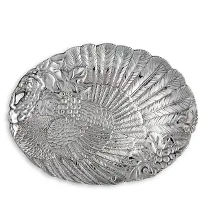 VAGABOND HOUSE Turkey Aluminum Oval Platter - Silver