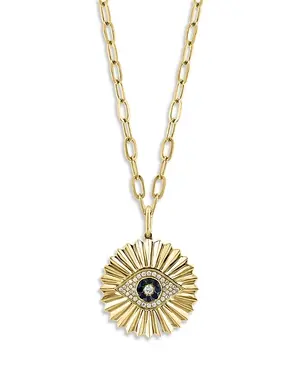 Bloomingdale'S Evil Eye Pendant Necklace - Gold/blue
