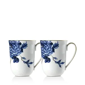Prouna Emperor Flower Mugs, Set Of 2 - Gold