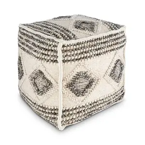 LIVABLISS Hygge Pouf Cream/gray