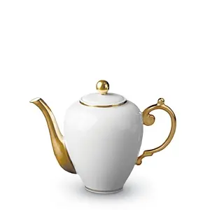 L'Objet Aegean Coffee Pot - White/k Gold