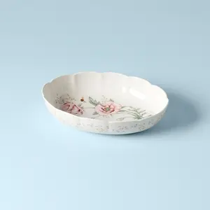 LENOX Butterfly Meadow Scalloped Oval Baker