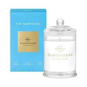 GLASSHOUSE FRAGRANCES The Hamptons 2.1 Oz Triple Scented Candle - Blue