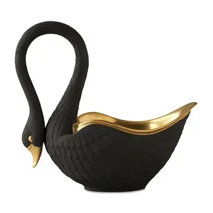 L'Objet Black Swan Bowl, Medium Black