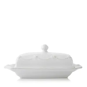 JULISKA Berry & Thread Covered Butter Dish - Whitewash