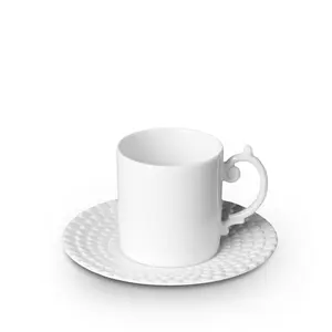 L'Objet Aegean Espresso Cup & Saucer - White