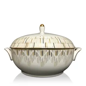 Prouna Luminous Covered Vegetable Bowl/soup Tureen - Gold