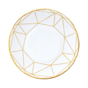 Prouna Gem Cut 10.5 Dinner Plate - Gold