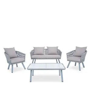 SAFAVIEH Belmi 4-piece Outdoor Rope Living Set