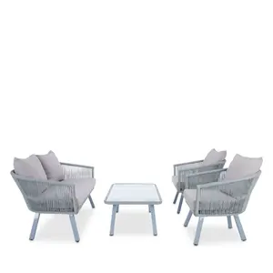 SAFAVIEH Belmi 4-piece Outdoor Rope Living Set