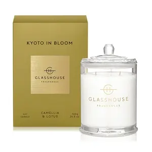 GLASSHOUSE FRAGRANCES Kyoto In Bloom Jar Candle - White