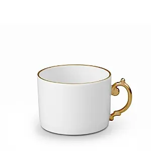 L'Objet Aegean Teacup White/24k Gold