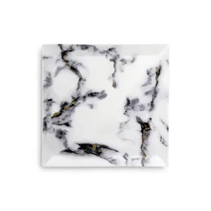Prouna Venice Fog Matzo Plate/square Serving Platter - Marble