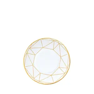 Prouna Gem Cut Bread & Butter Plate - Gold