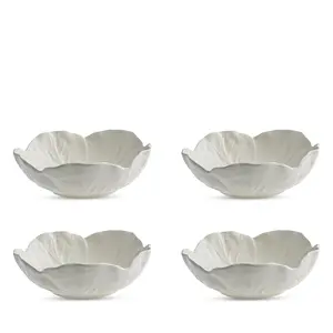 BORDALLO PINHEIRO Medium Cabbage Bowl, Set Of 4 - White