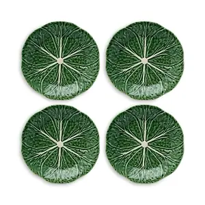 BORDALLO PINHEIRO Cabbage Dessert Plate, Set Of 4 - Green