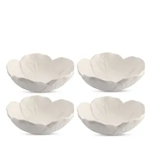 BORDALLO PINHEIRO Small Cabbage Bowl, Set Of 4 - White