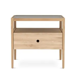 ETHNICRAFT Spindle Bedside Table - Oak