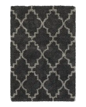 ORIENTAL WEAVERS Henderson Shag 92 Area Rug, 6'7 X 9'6 - Charcoal/gray