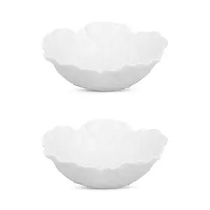 BORDALLO PINHEIRO Cabbage Individual Salad Bowl, Set Of 2 - White