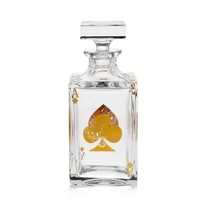 VISTA ALEGRE Poker Whisky Decanter - Gold