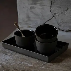 COSTA NOVA Lagoa Eco Gris Ramekin/butter Dish - Black