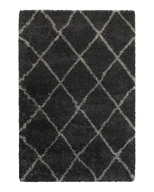 ORIENTAL WEAVERS Henderson Shag 90 Area Rug, 3'10 X 5'5 - Charcoal/gray