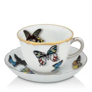 VISTA ALEGRE Butterfly Parade Christian Lacroix Espresso Cup & Saucer - Misc