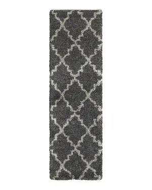 ORIENTAL WEAVERS Henderson Shag 92 Runner Rug, 2'3 X 7'6 - Charcoal/gray