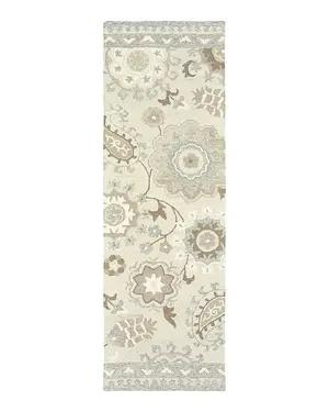 ORIENTAL WEAVERS Craft 93005 Runner Rug, 2'6 X 8 - Ivory/gray