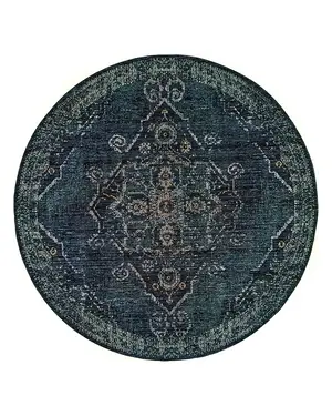 ORIENTAL WEAVERS Andorra 7135 Round Rug, 7'10 X 7'10 - Blue/blue