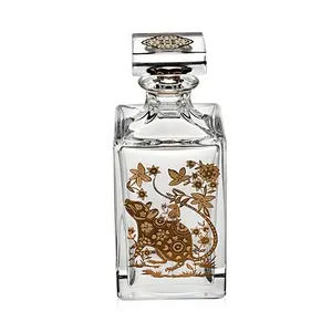 VISTA ALEGRE Golden Whisky Decanter With Rat - Gold