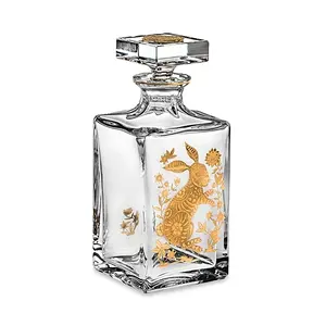 VISTA ALEGRE Golden Whisky Decanter With Rabbit - Gold