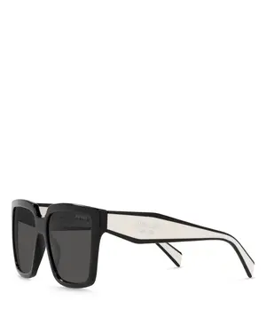 Prada Square Sunglasses - Black/gray Solid