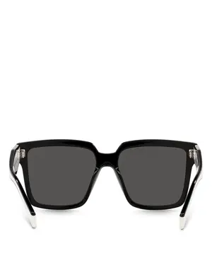 Prada Square Sunglasses - Black/gray Solid