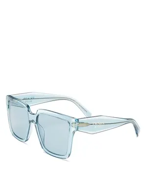 Prada Prada Square Sunglasses Blue/blue Solid