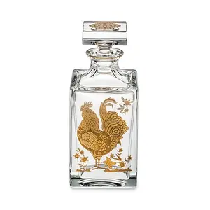 VISTA ALEGRE Golden Whisky Decanter With Rooster - Gold