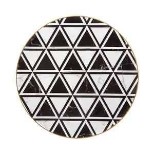VISTA ALEGRE Carrara Charger Plate - Black/white