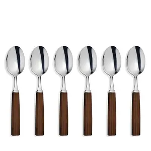 BROGGI Dakar Acacia Espresso Spoons, Set Of 6 - Brown