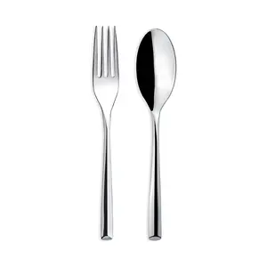 BROGGI Zeta Serving Fork & Serving Spoon Set - Silver